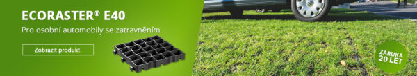Zatravňovací dlažba ECORASTER® E40 – černá | Ecoraster.cz