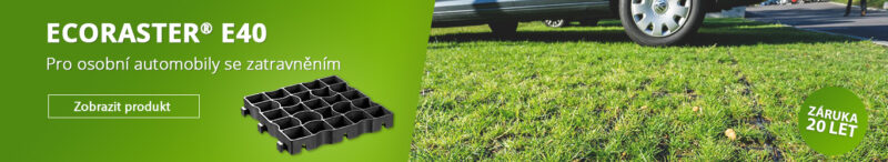 Zatravňovací dlažba ECORASTER® E40 – černá | Ecoraster.cz